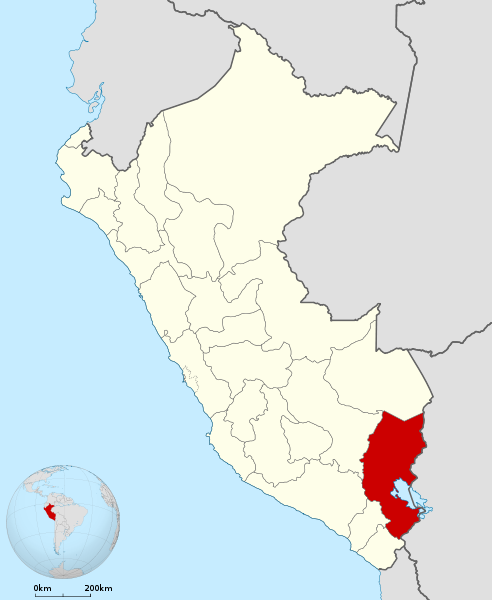 Mapa Puno Ubicacion en Peru